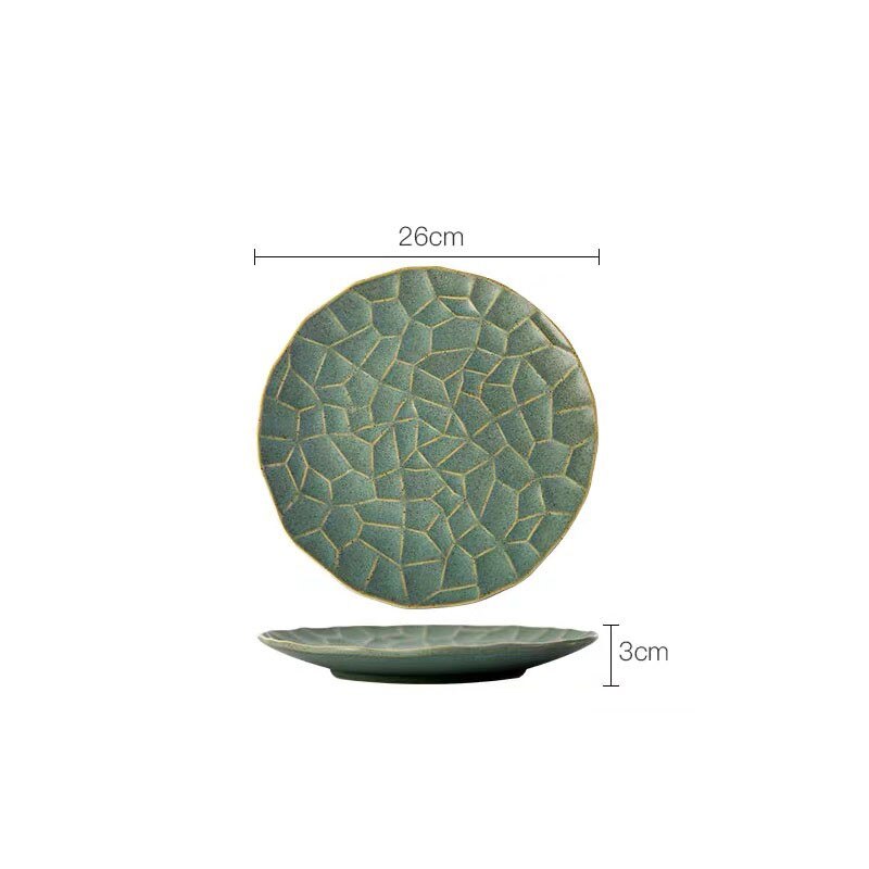 Nordic Lotus Leaf Plate Fission Pattern Ceramic Ho... – Grandado