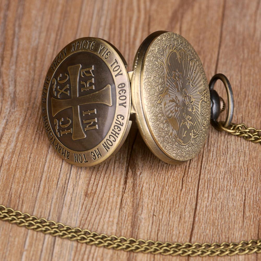 Retro Christian Cross Quartz Pocket Horloges Hange... – Vicedeal