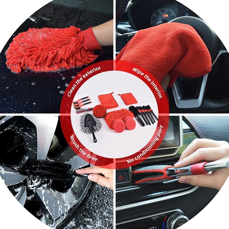 19 Pcs Car Detailing Kit Internal And External Det... – Grandado