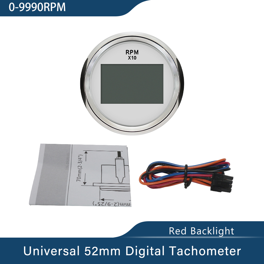 Waterproof Digital Tachometer REV Counter RPM Gaug... – Grandado
