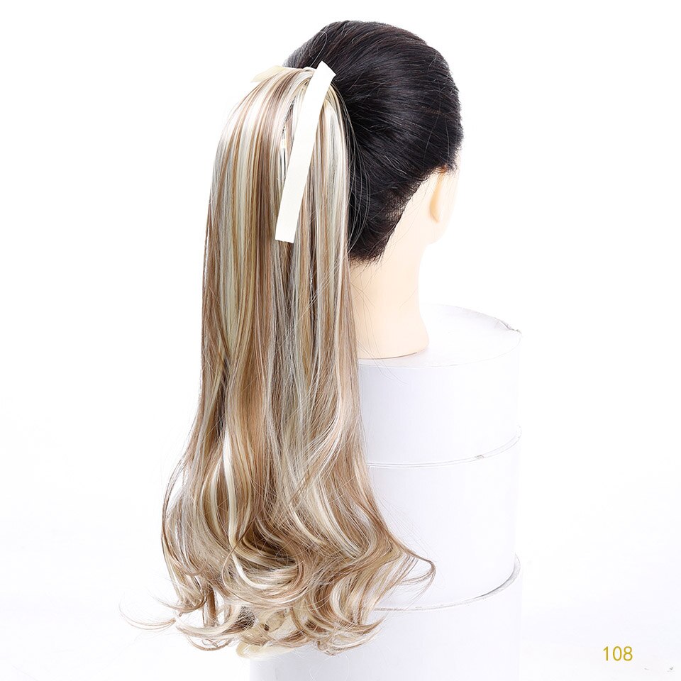 Longue bouclée cordon queue de cheval noir marron ... – Grandado