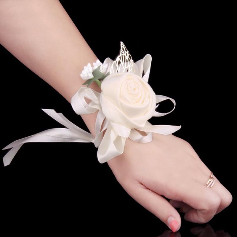 5Pieces/Bag Wedding Bridal Hand Wrist Flower Handm... – Vicedeal