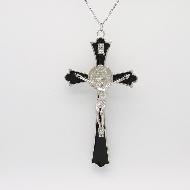 HeyMamba-Colgante de Cruz de la Cruz de INRI negra... – Grandado
