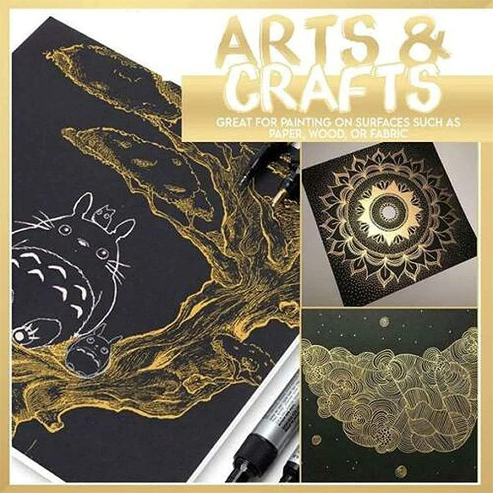 3Pcs Liquid Mirror Chrome Marker Gold Chrome Silve... – Vicedeal