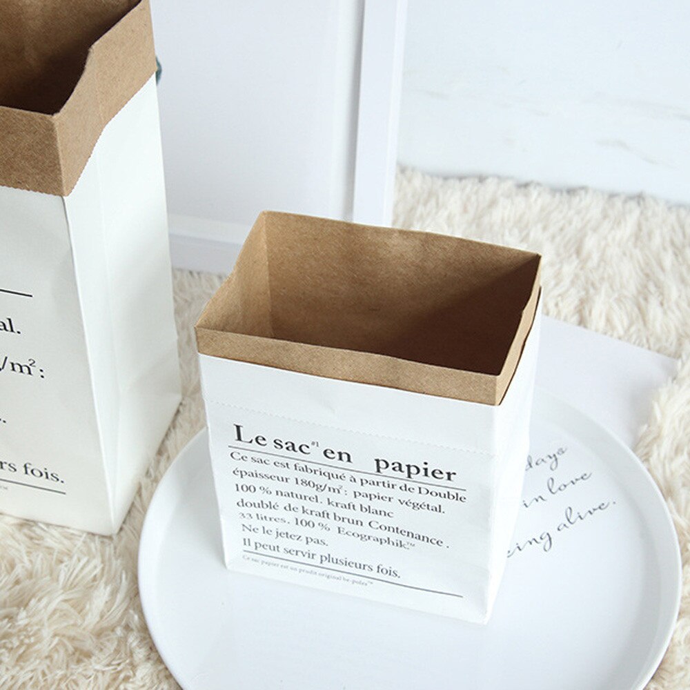 Brown Paper Lunch Bag Reusable Lunch Box Durable I... – Vicedeal