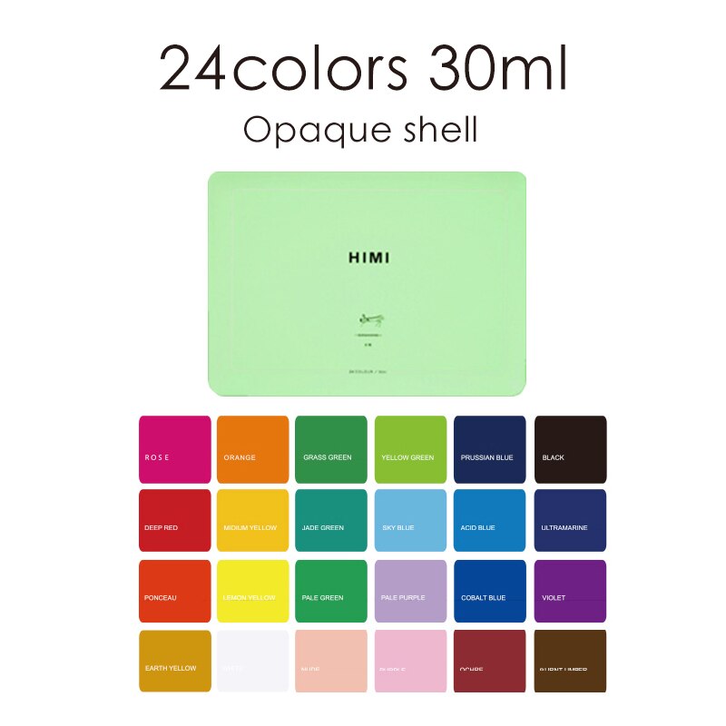 24 Kleuren Professionele Gouache Aquarel Verf Set ... – Vicedeal