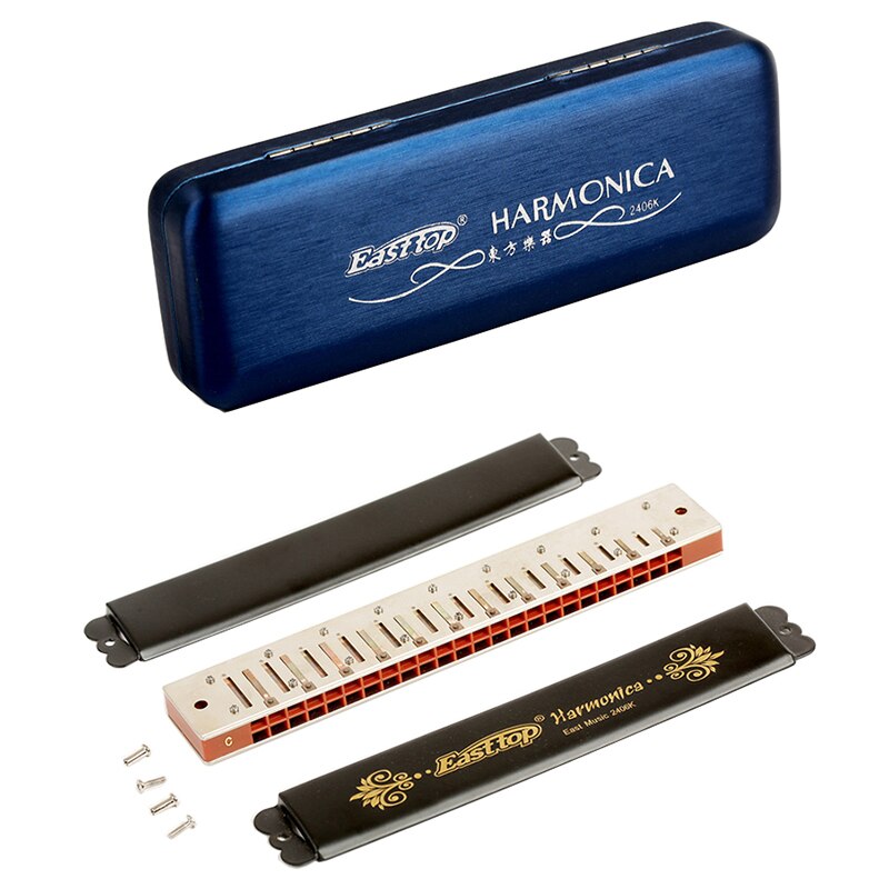 Easttop Tremolo Harmonica 24 Holes Mouth Organ ABS... – Vicedeal