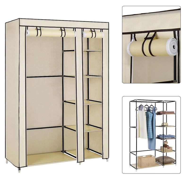 Cloth Wardrobe Furniture Storage Cabinet Fabric Cl... – Grandado
