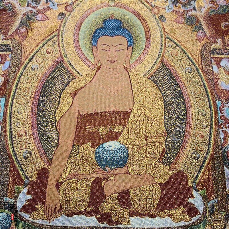 Tibet, Nepal, Thangka, Retrato, brocado, seda, fig... – Grandado