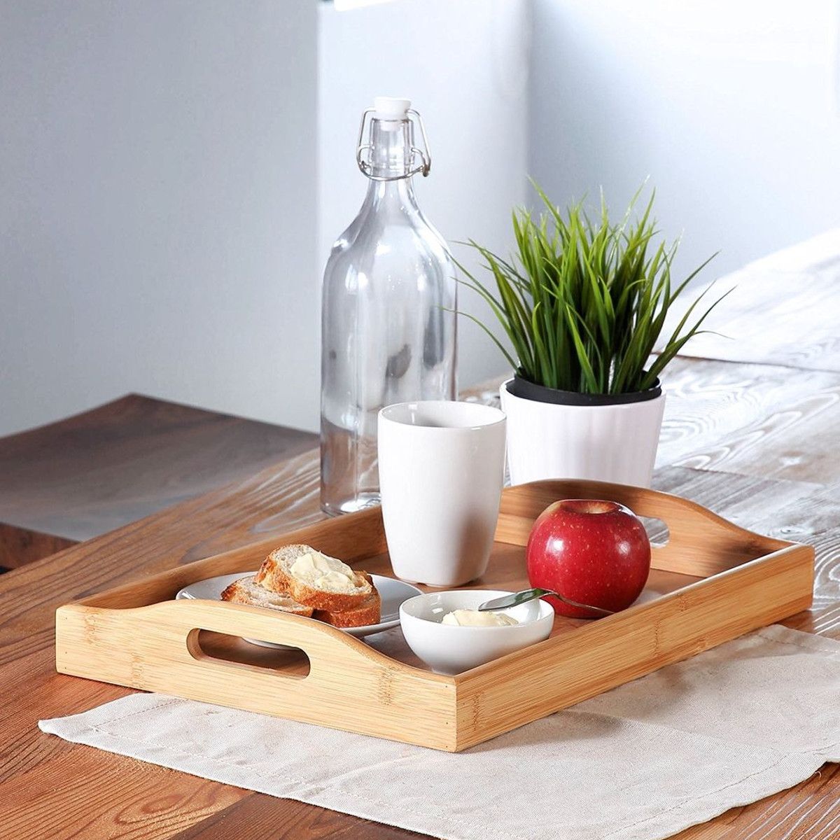 Japanese Bamboo Square Tray Solid Wood Tea Set Tra... – Grandado