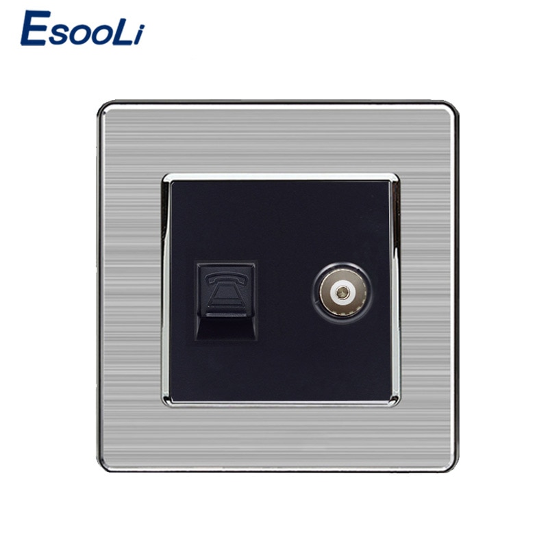 Esooli 2 Gang RJ11 2 Core Telephone Connector With... – Grandado