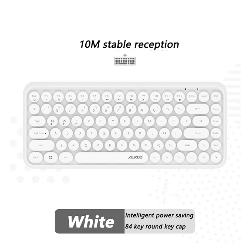 Ajazz-teclado inalámbrico con Bluetooth, 84 teclas... – Vicedeal
