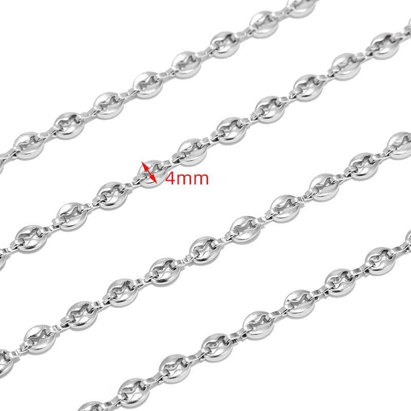 1 Meter Roestvrije Gold Mariner Link Kettingen Voo... – Grandado