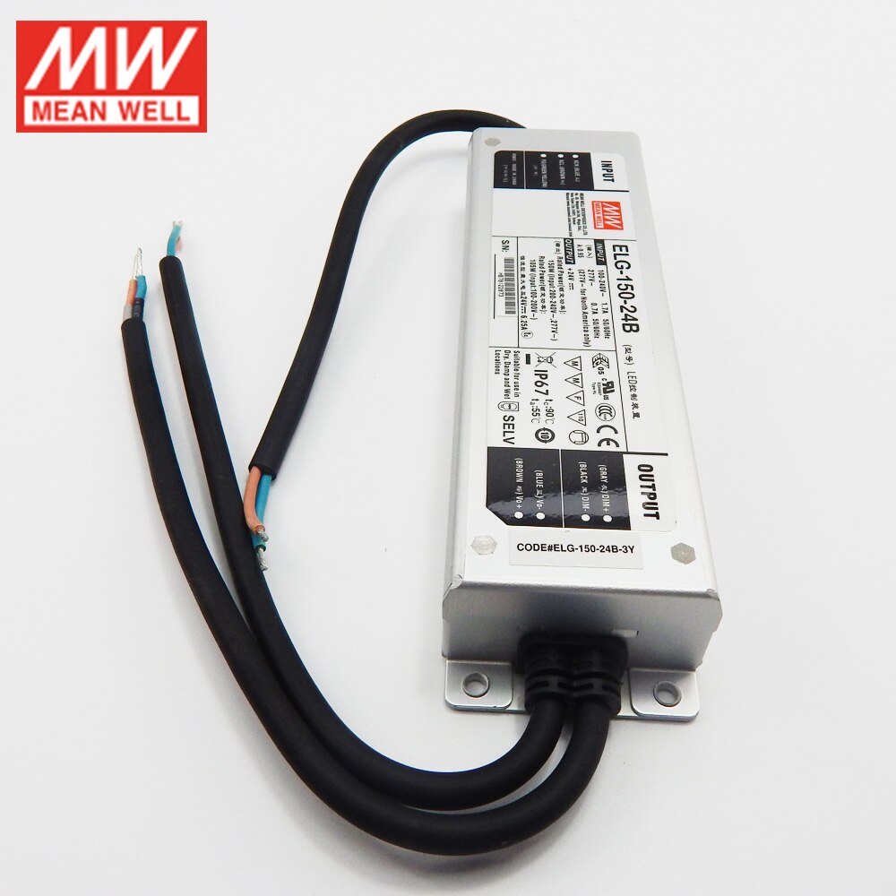 MEAN WELL ELG-150-24B-3Y 150W 24V Dimmable LED Dri... – Grandado