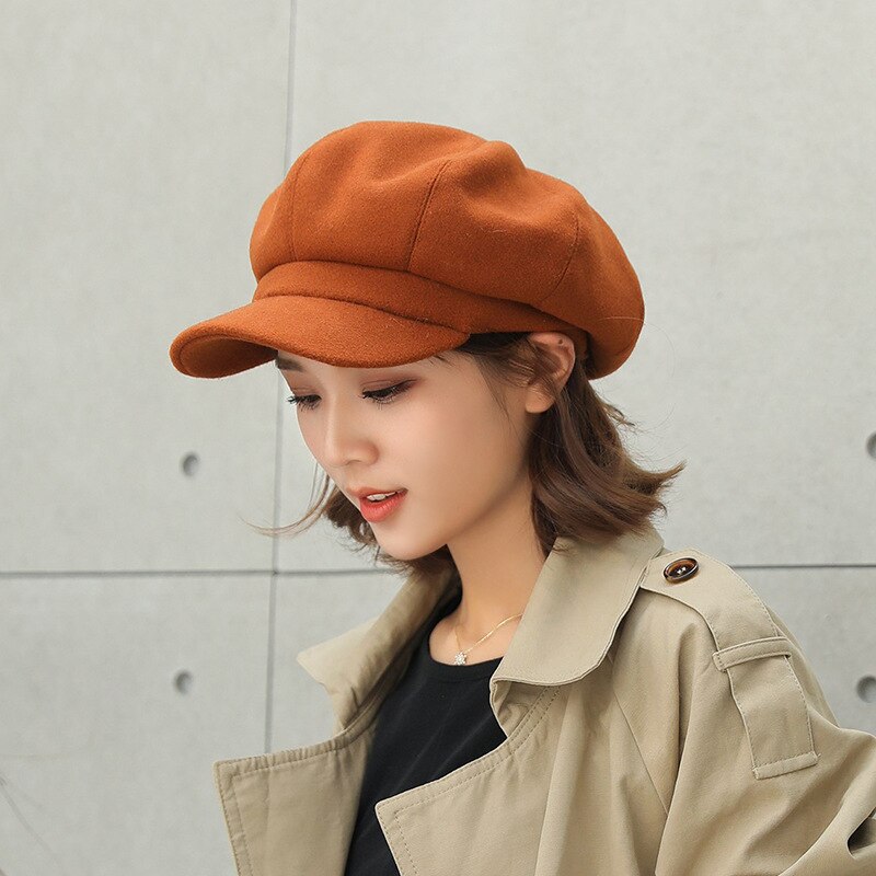 Hoeden Tweed Mode Hoed Boina Retro Hoed Krantenjon... – Grandado