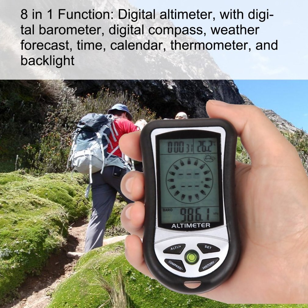 8 In 1 Digital LCD Compass Altimeter Barometer The... – Grandado