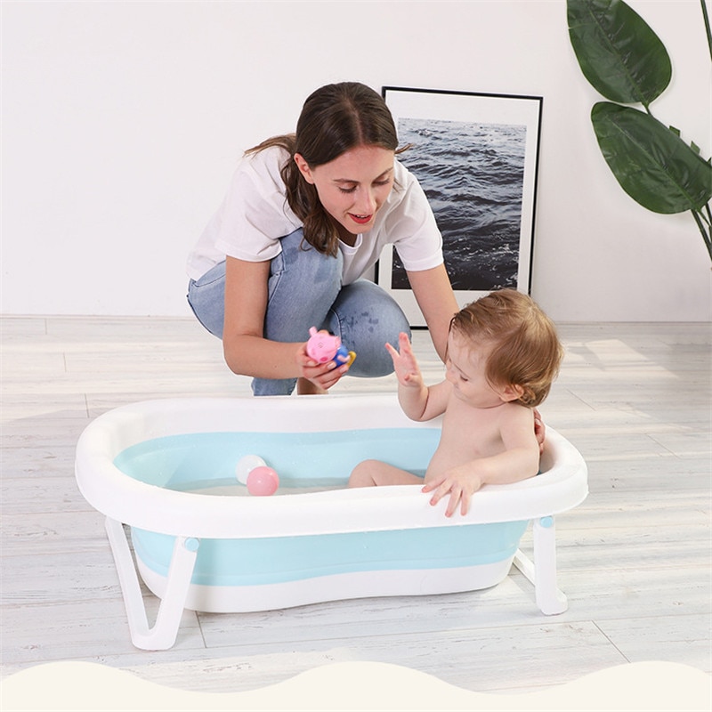 Newborn Baby Folding Bath Tub Baby Swim Tubs Bath ... – Grandado