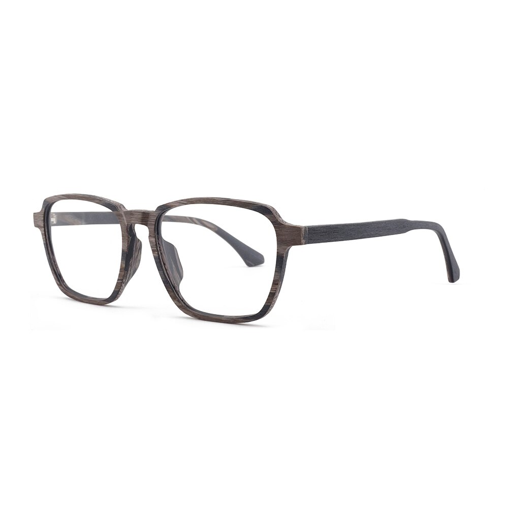 HDCRAFTER Men Glasses Frame Wood Square Eye Myopia... – Grandado