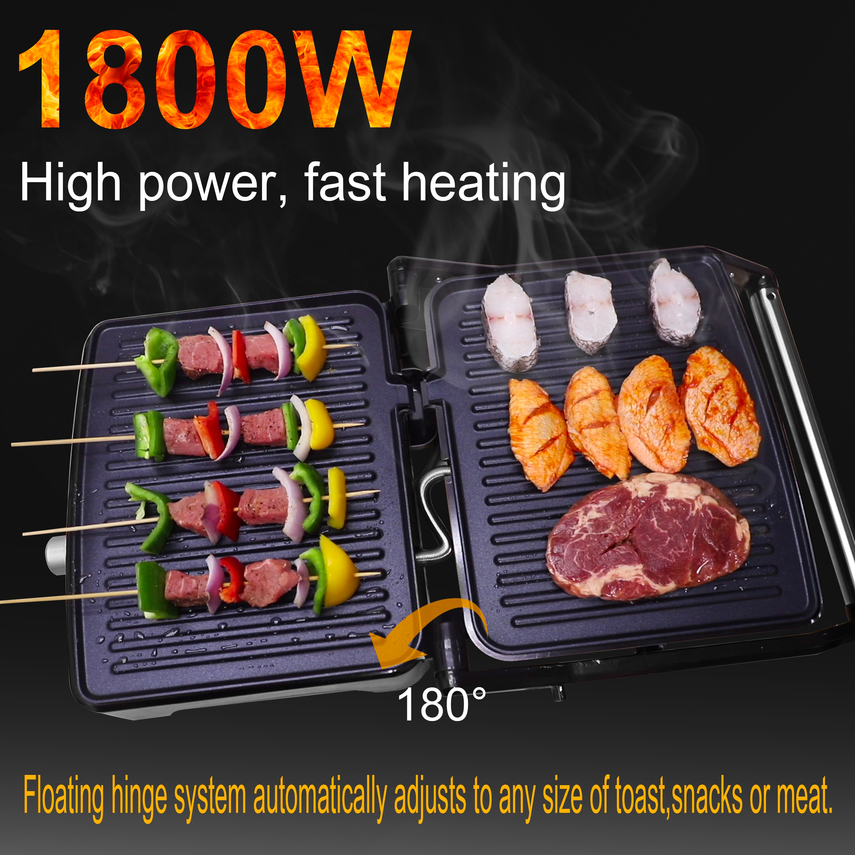 1800W BBQ Grill Kitchen Appliances Barbecue Machin... – Grandado