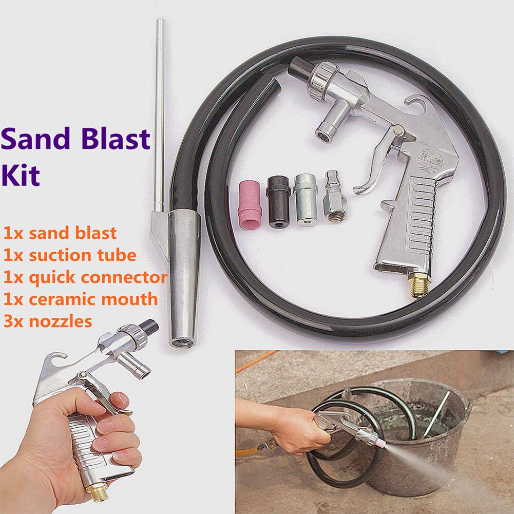 Sand Blasting Kit Air Siphon Feed Blast Pneumatic ... – Vicedeal