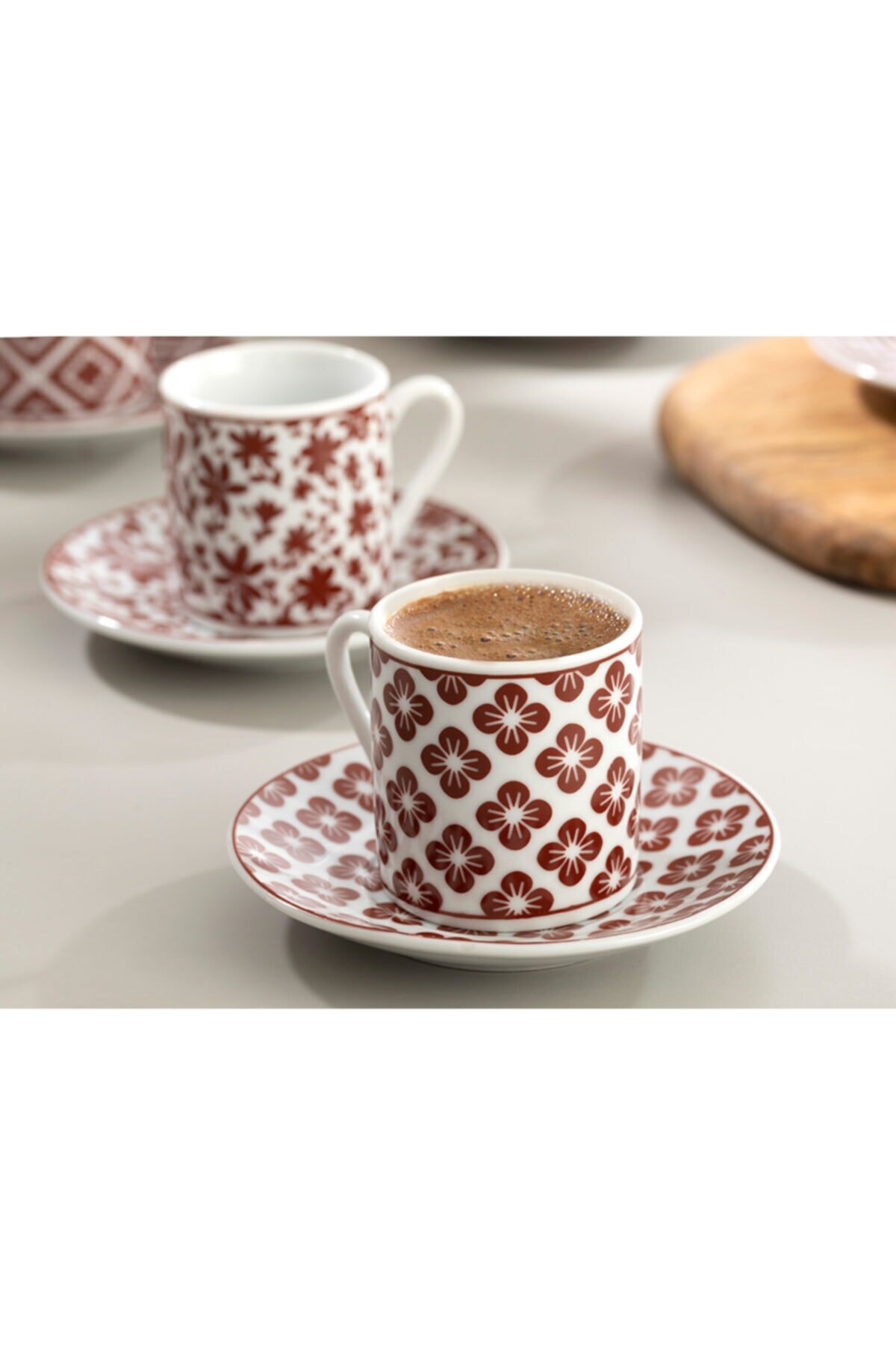 Mira Porselein 6'lı Koffie Cup Pad 80 Ml Kastanjeb... – Grandado