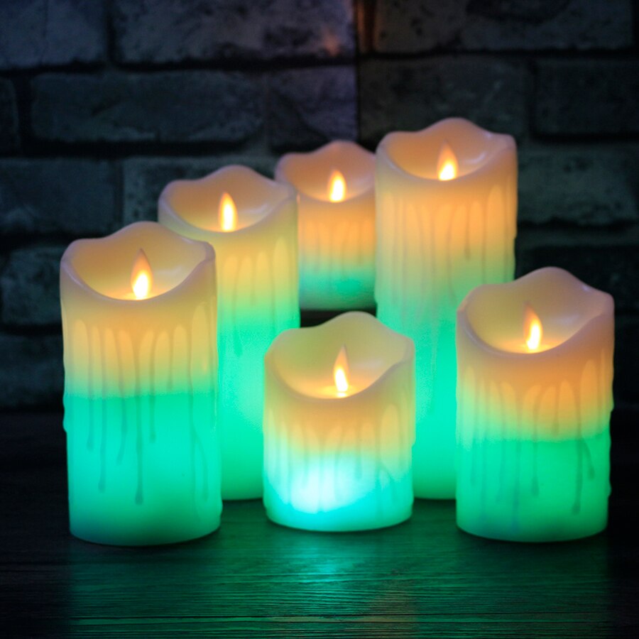 Remote Control Color Change LED Wax Candles Flamel... – Grandado