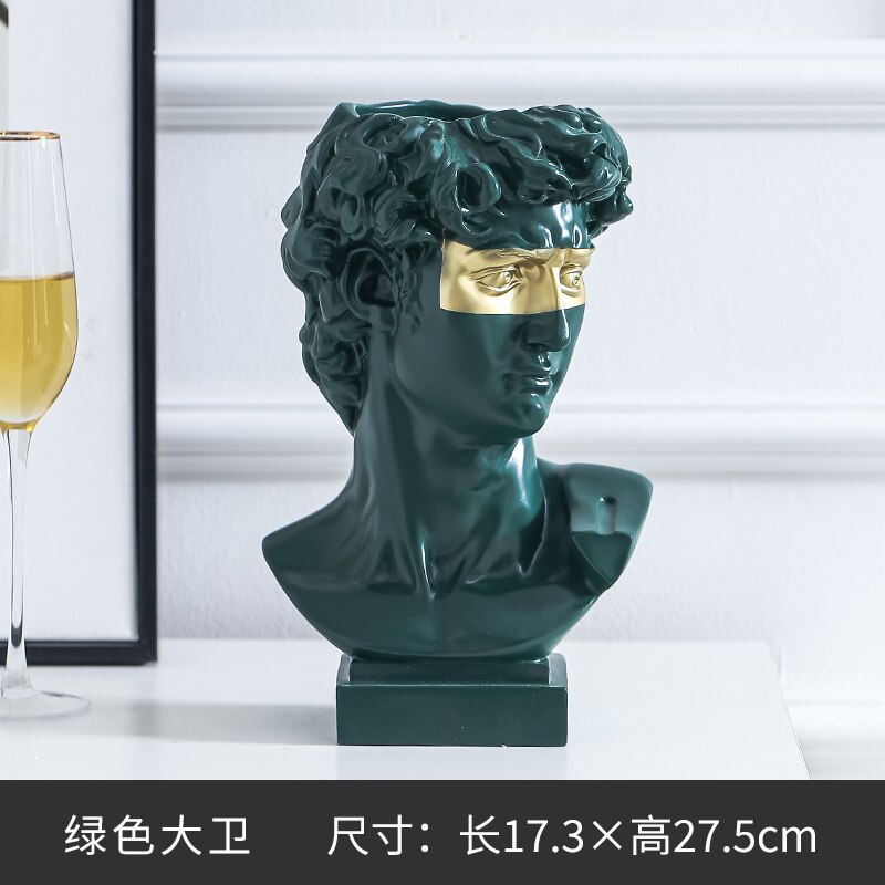 David sculpture plaster head makeup pen rinse birt... – Grandado