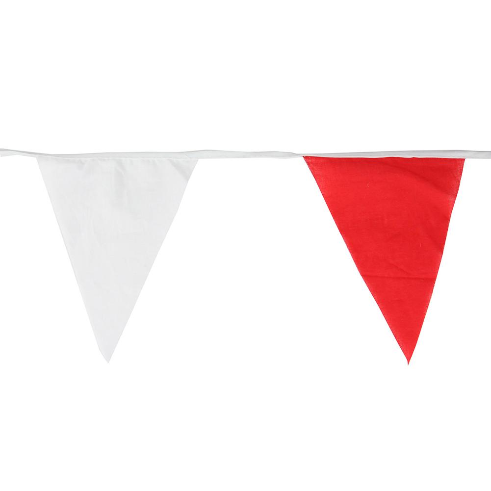 Bunting Banner Red and White Alternating Flags Bun... – Vicedeal