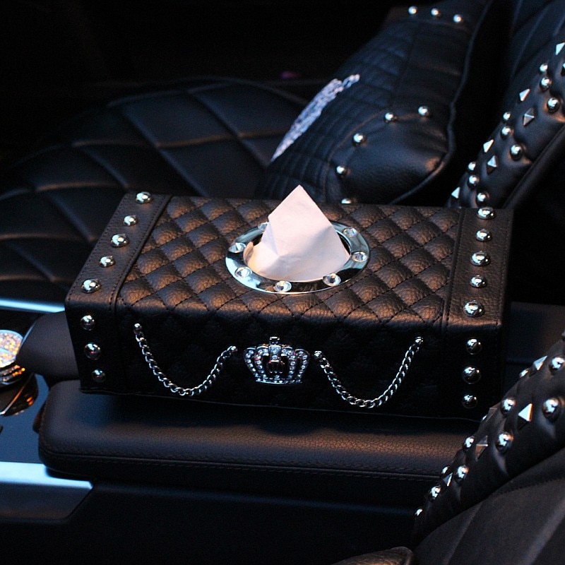 Diamond Auto Tissue Box Houder Bling Bling Rheisto... – Grandado