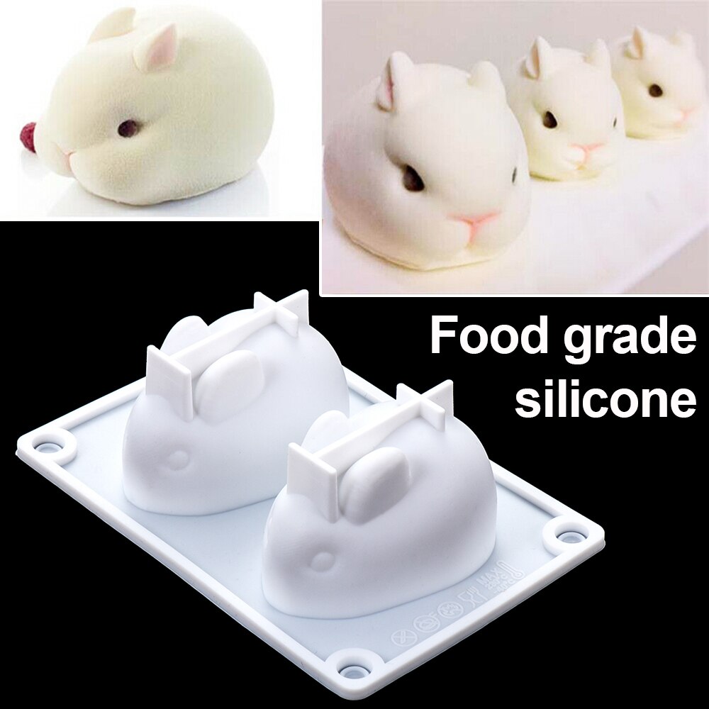 1PC 3D Easter Bunny Silicone Rabbit Shape Mousse C... – Vicedeal