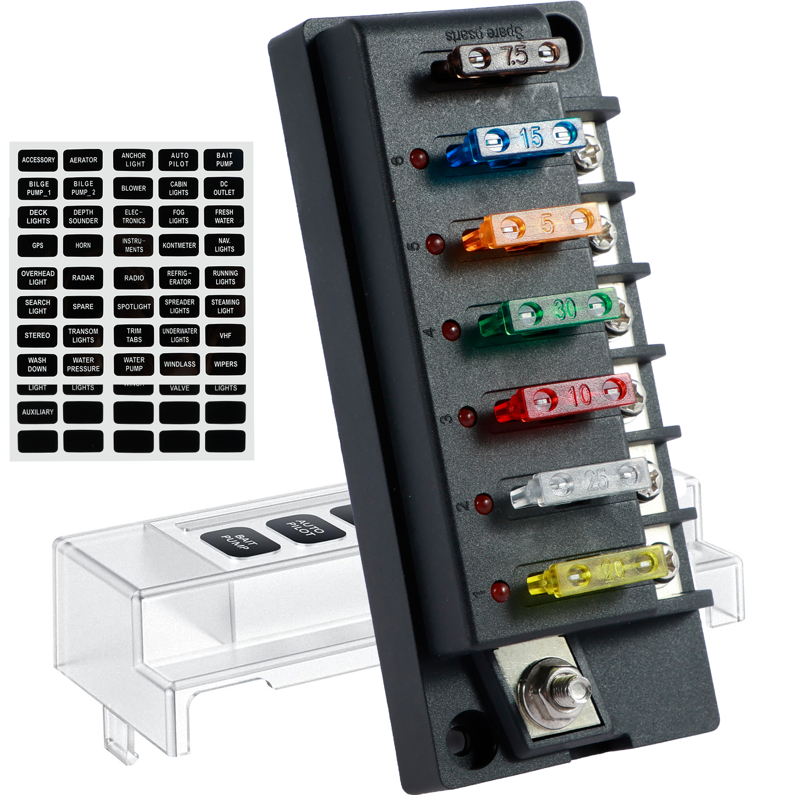 4/6 Way Fuse Block 12V Blade Fuse Box Holder with ... – Grandado