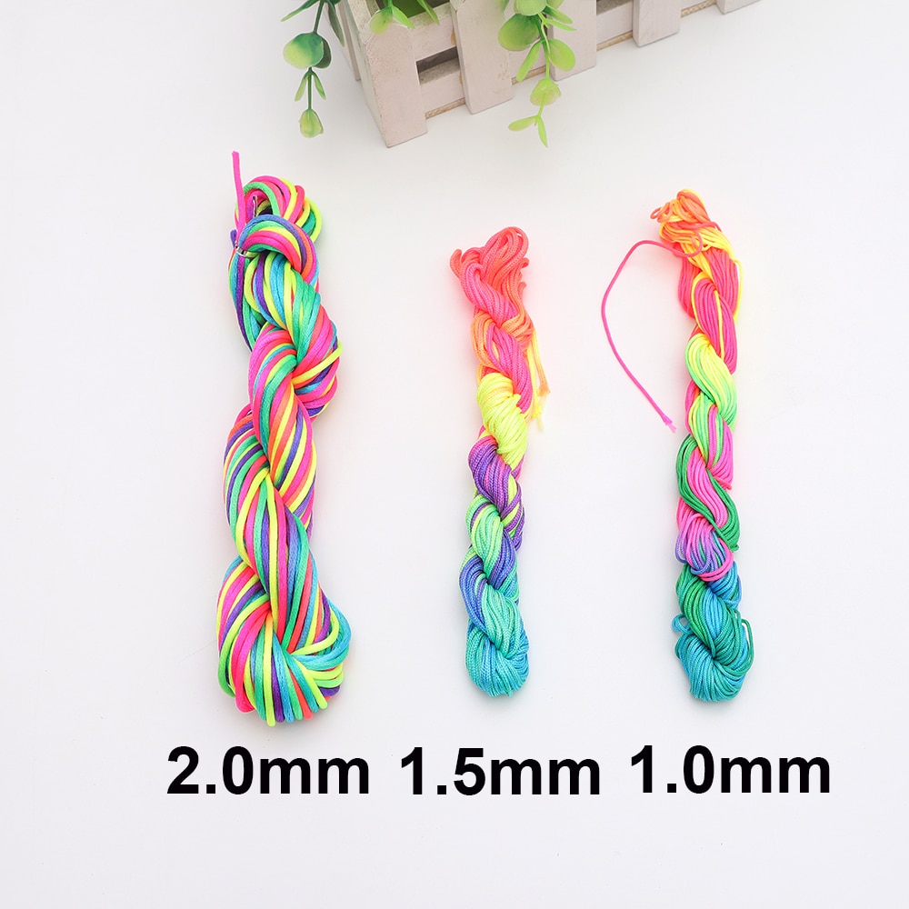 Macrame Nylon Cord Kumihimo Rainbow Diy Handmade B... – Grandado