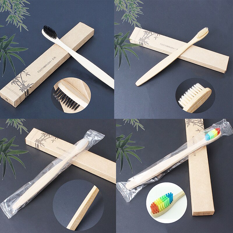 4 Colors Environmentally Wood Bamboo Toothbrush En... – Vicedeal