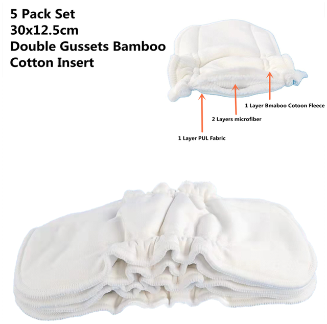 5 Lagen Doek Luier Insert Baby Doek Herbruikbare L... – Grandado