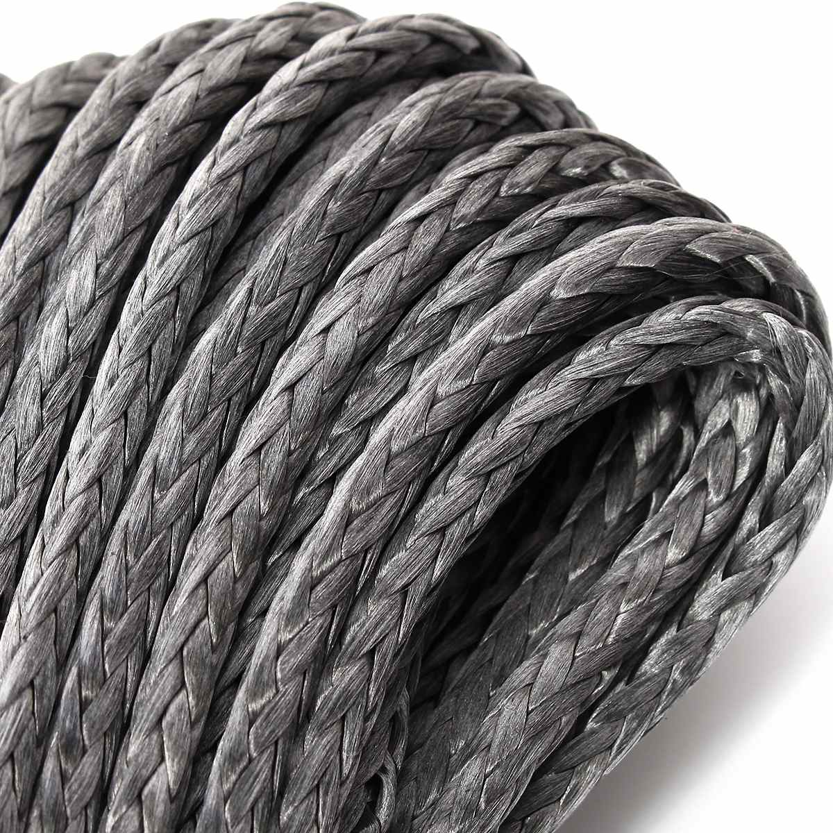 1/4" x 50' Synthetic Fiber Winch Line Cable Rope 7000 LBs + Sheath For ...