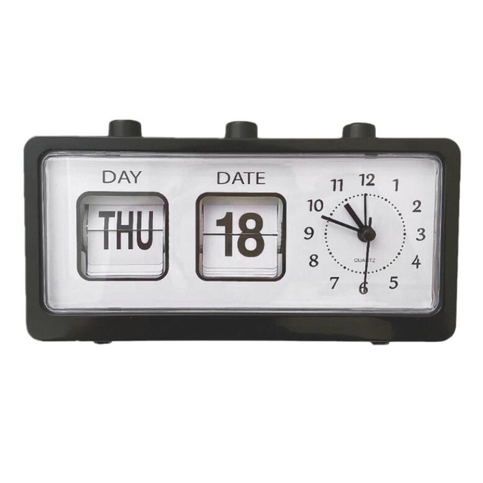 2x Manual Clock Calendar Reminder Bedside Clock Ta... – Vicedeal