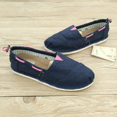 Damesko ensfarget lærtau elastisk belte lerretssko... – Grandado