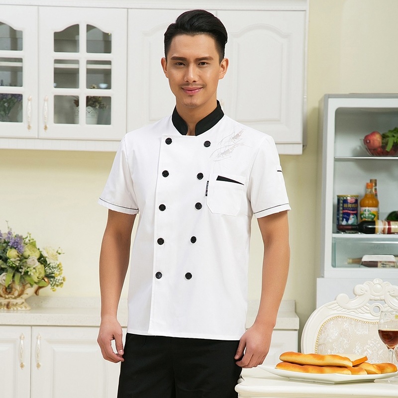 Hotel Chef Wear Female Short Sleeved Jacket Lady R... – Grandado