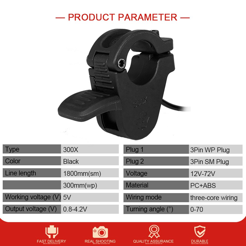 Electric Bike WUXING 300X Thumb Throttle for 12V 2... – Grandado