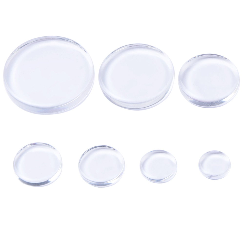 10MM-30MM Both Side Flat Round Clear Glass Cabocho... – Vicedeal
