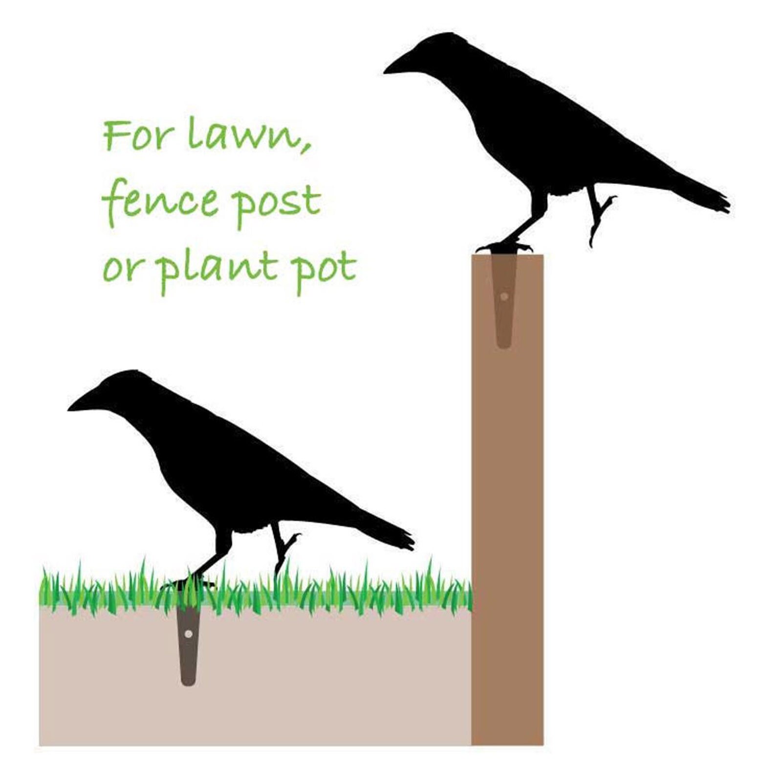 Kraai Standbeeld Tuin Borden Metalen Vogel Sculptu... – Vicedeal