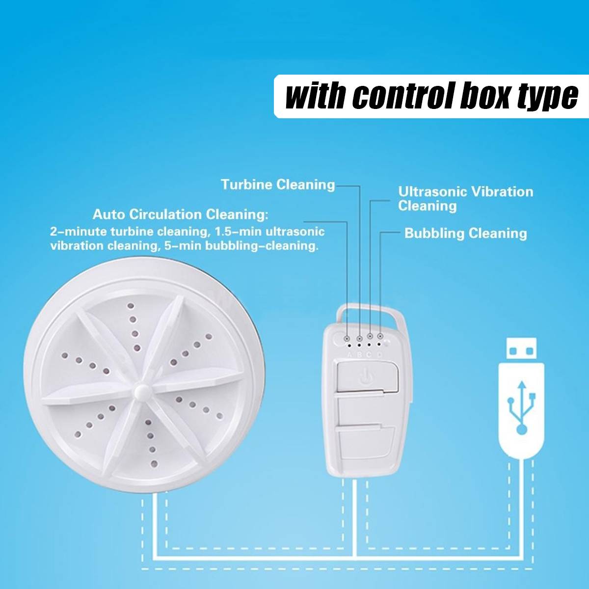 Mini Wasmachine Draagbare Persoonlijke Remote Rote... – Grandado