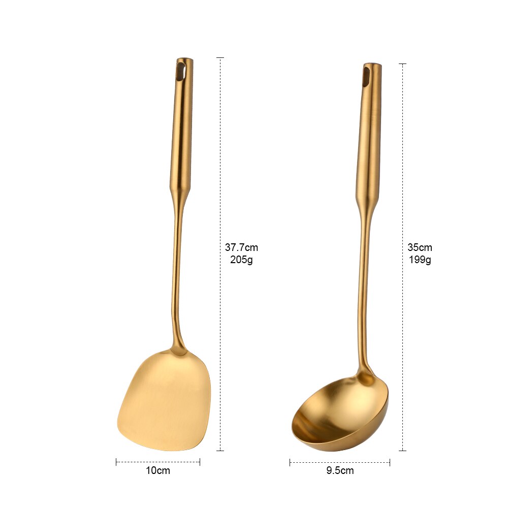 304 Roestvrij Staal spatel Pollepel Lepel sets Dik... – Grandado