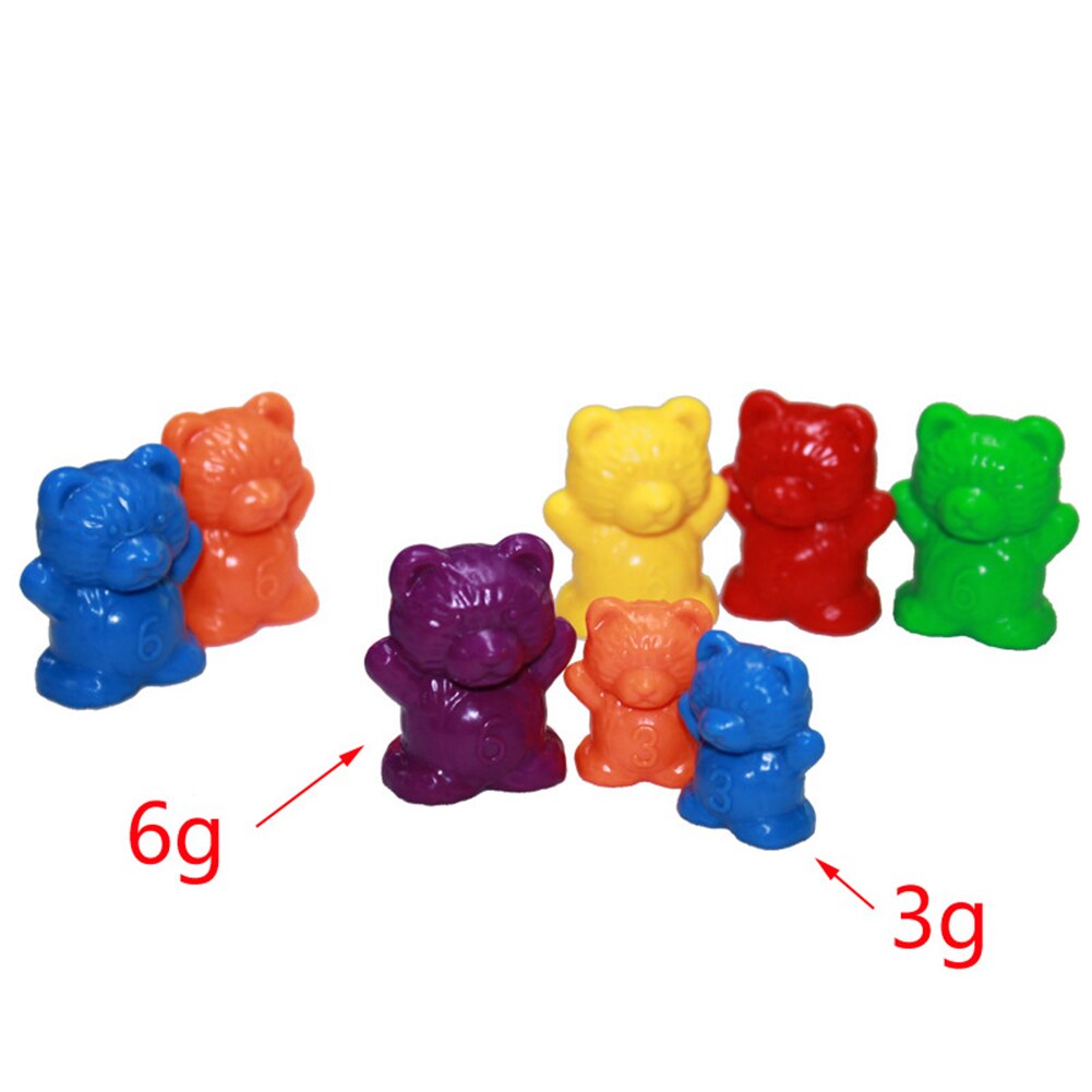 60Pcs Colorful Bear Shape Counters Toy Counting Nu... – Grandado
