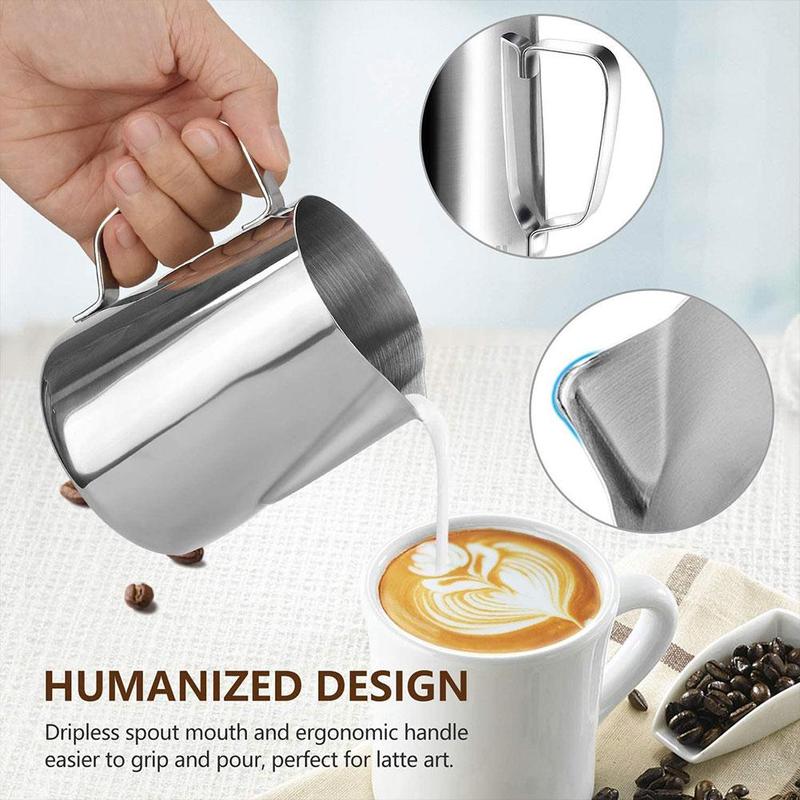 350/550 / 900Ml Stainless Steel Milk Frothing Jug ... – Grandado