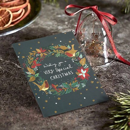 Christmas Card Metallic Gold Stamping Business Chr... – Grandado