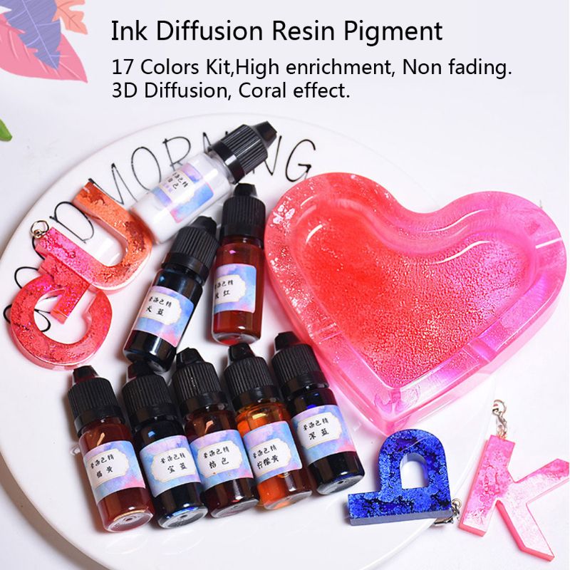 17 Color Epoxy Resin Ink Pigment Kit Liquid UV Res... – Grandado
