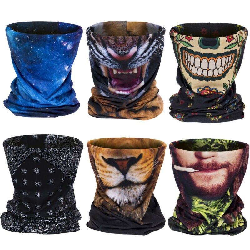 3D Printed Multi Scarf Men Face Mask Biker Balacla... – Grandado