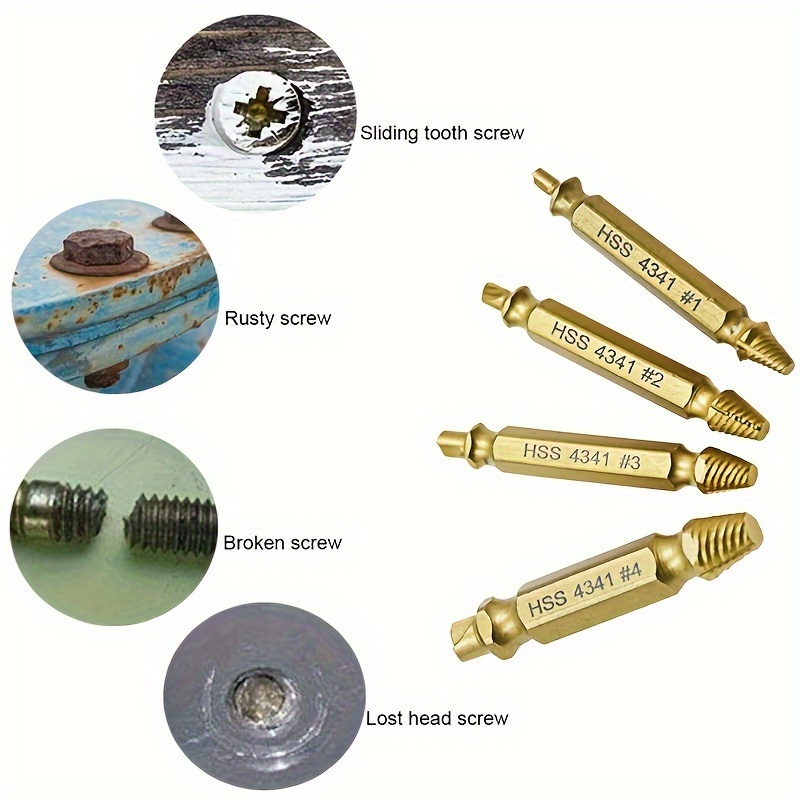 6Pcs Damaged Screw Extractor Drill Bit Set Double ... – Grandado