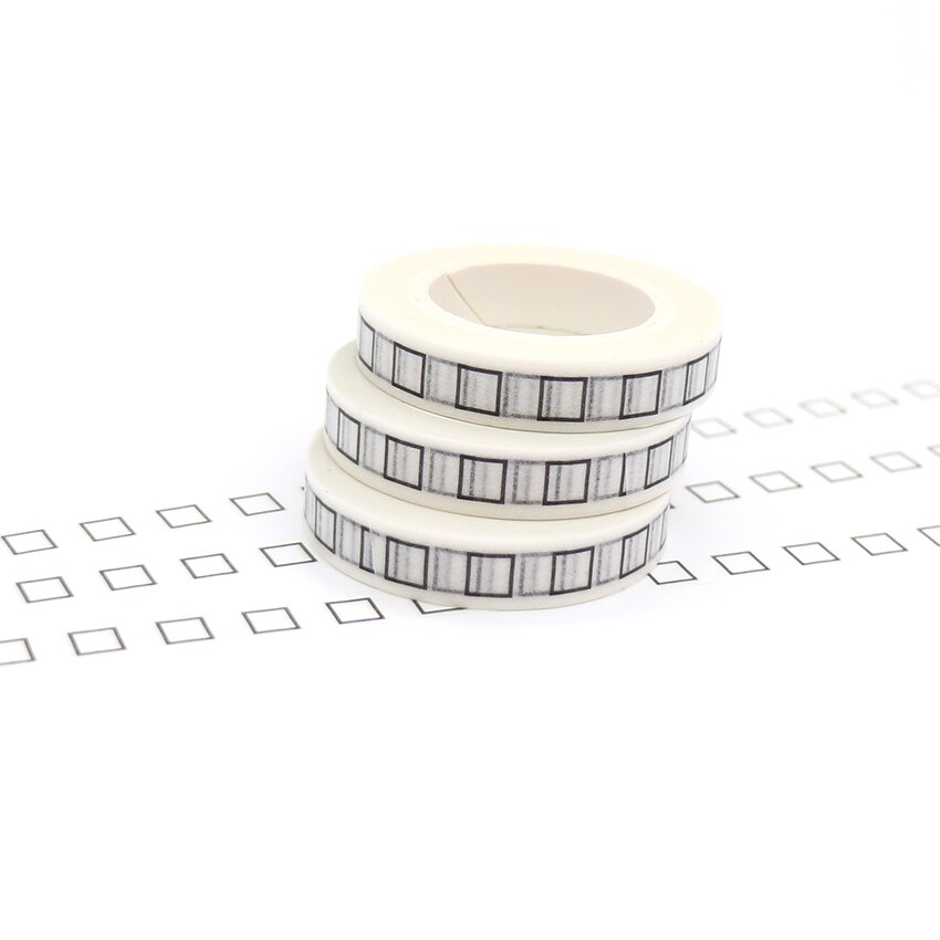 10m*8mm Black Square Washi Tape High Sticky Maskin... – Vicedeal